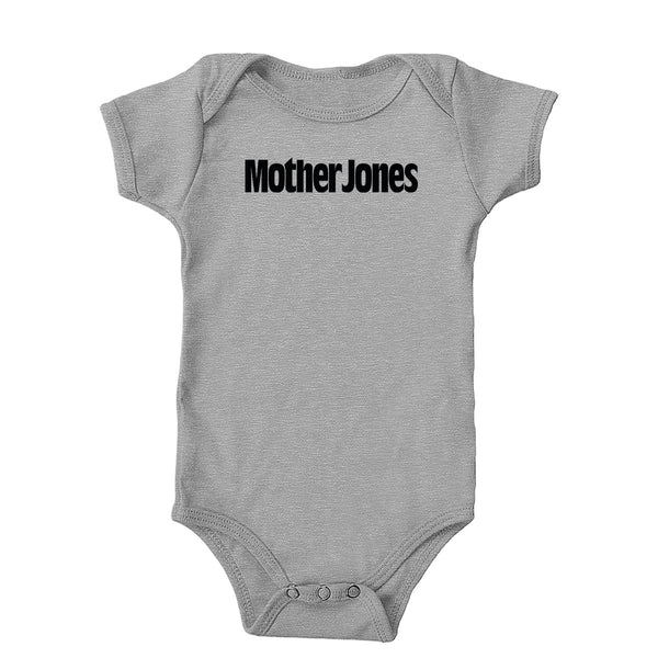 Mother Jones Logo (Black) Onesie